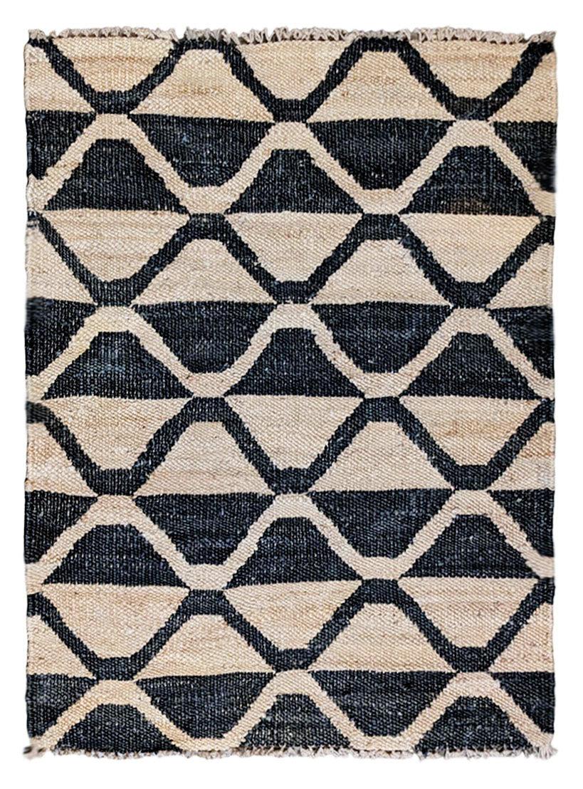 Black and White Jute Rug | CONTRASTO – Imam Carpet Co